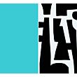 Aqua Black Color Block Wallpaper Mural by Magic Murals