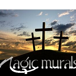 Three Crosses Wallpaper Wall Mural by Magic Murals