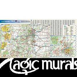 Detailed Colorado State Map Wallpaper Mural by Magic Murals