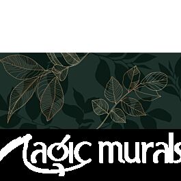 Abstract Botanical Leave Line Art 6071 Mural by Magic Murals