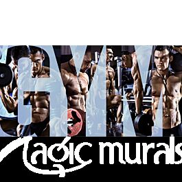 Gym Collage Wallpaper Wall Mural by Magic Murals